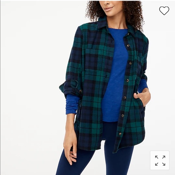 J. Crew Factory | Tops | J Crew Factory Flannel Shirt Jacket | Poshmark